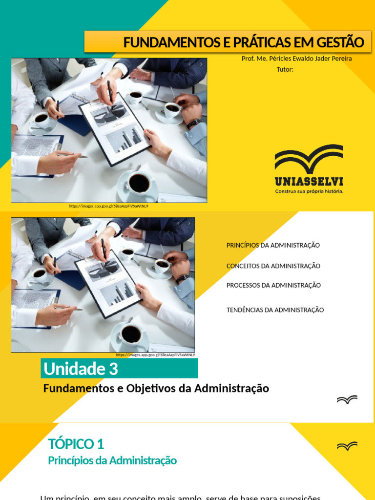 SLIDES_APOIO AULA 3 Fundamentos_e_Práticas_em_Gestão | PDF | Internet | Economia