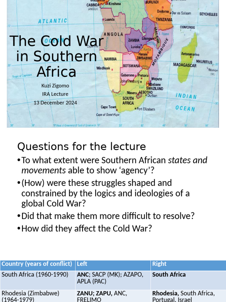 IR of Africa Lecture 10 | PDF | Unita | Rhodesia