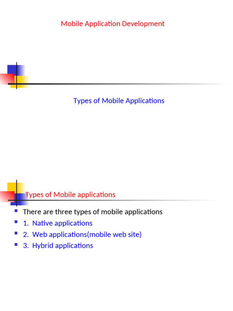 lecture 2 Types of Mobile applications | PDF | Mobile App | World Wide Web