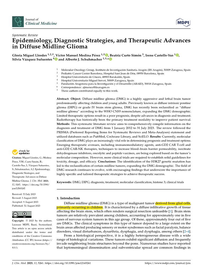 jcm-12-05261-v2 | PDF | Glioma | Biopsy