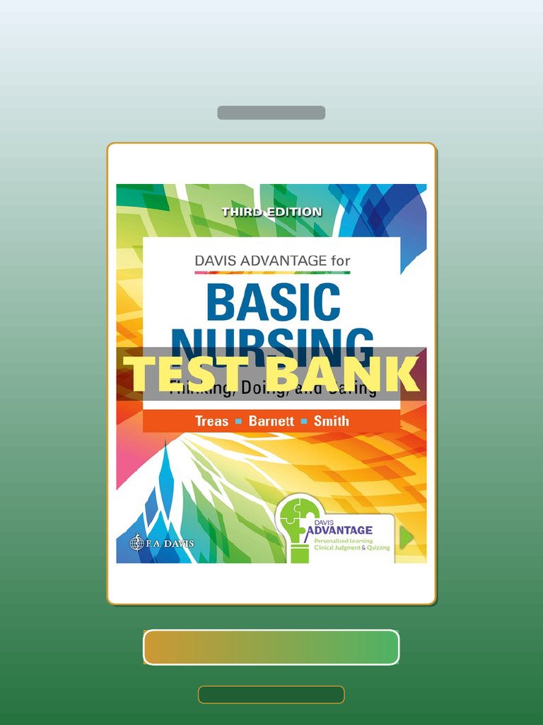 Davis Advantage for Basic Nursing 3 Ed Treas E-book Testbank Solutions ...