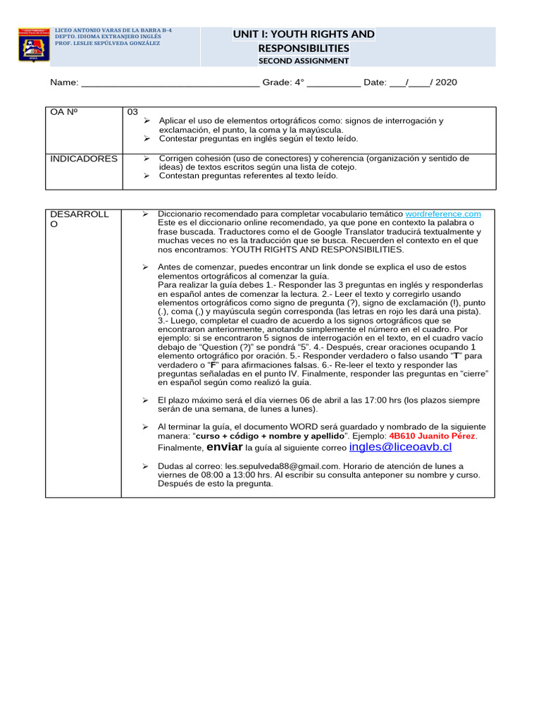 2 Second assignment 4to | PDF | Adolescence | Behavioural Sciences