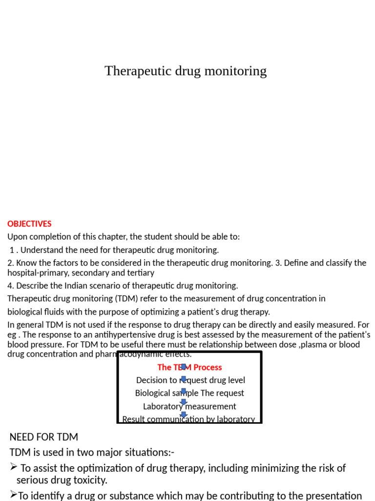 Understanding Therapeutic Drug Monitoring | PDF | Immunoassay | Dose ...