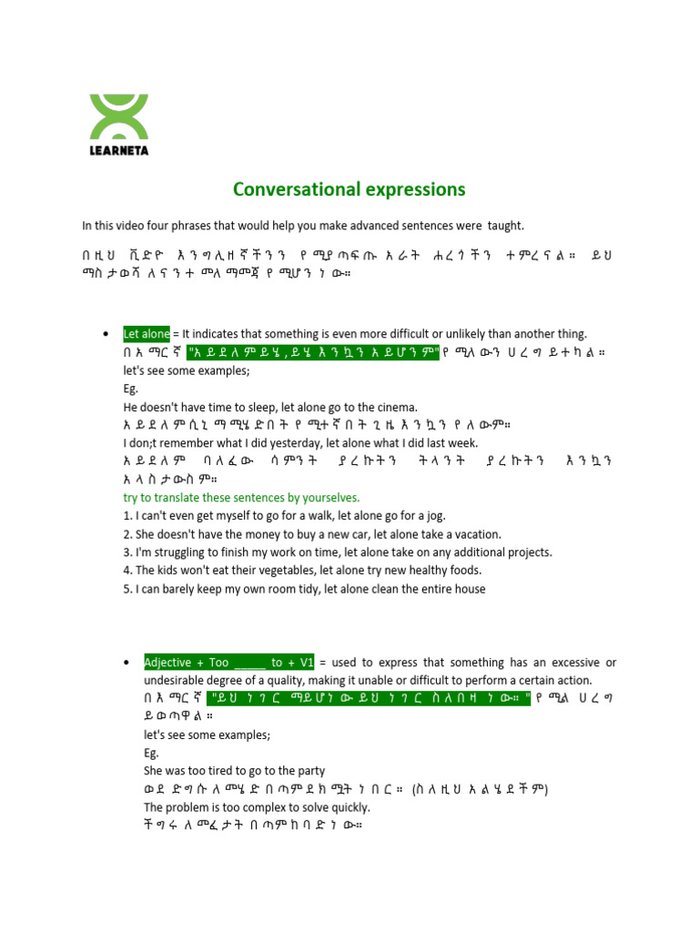 Spoken Phrases.learnetaAcademy | PDF