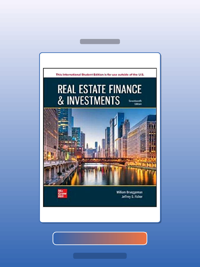 Real Estate Finance Investments 17E by William Brueggeman Jeffrey ...