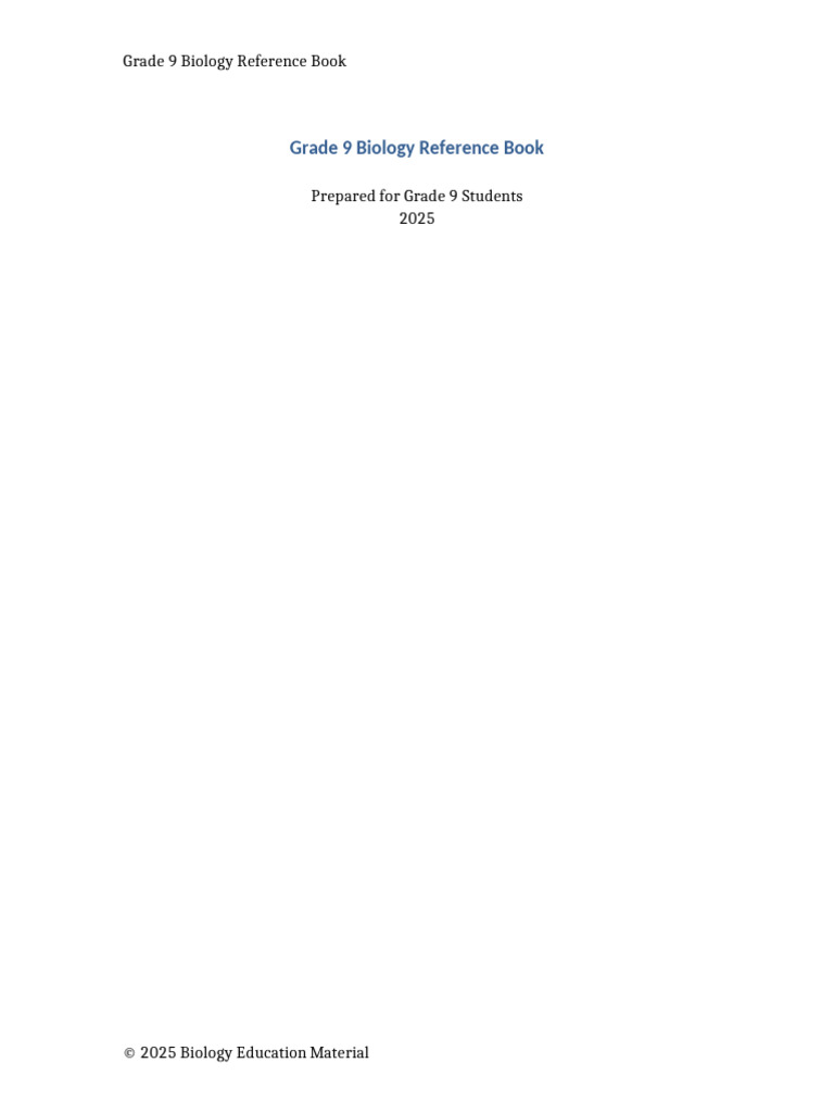 Grade 9 Biology Study Guide 2025 | PDF | Fertilisation | Birth Control