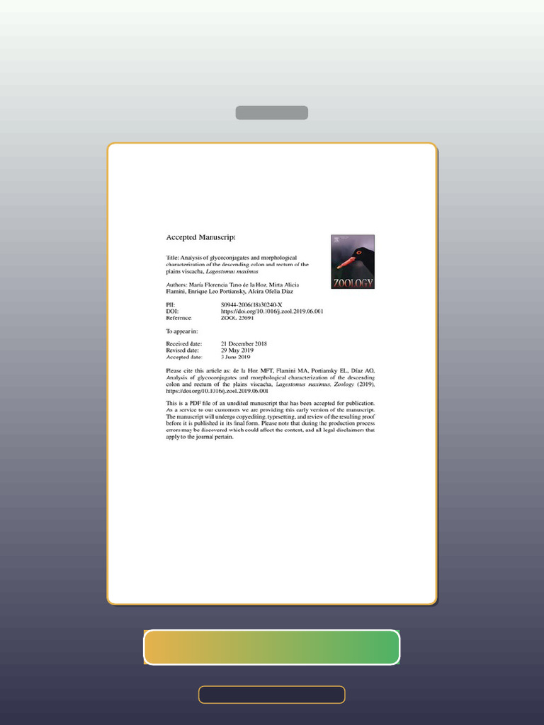 Analyss of Glycoconjugats and Morphological Characterization of the ...