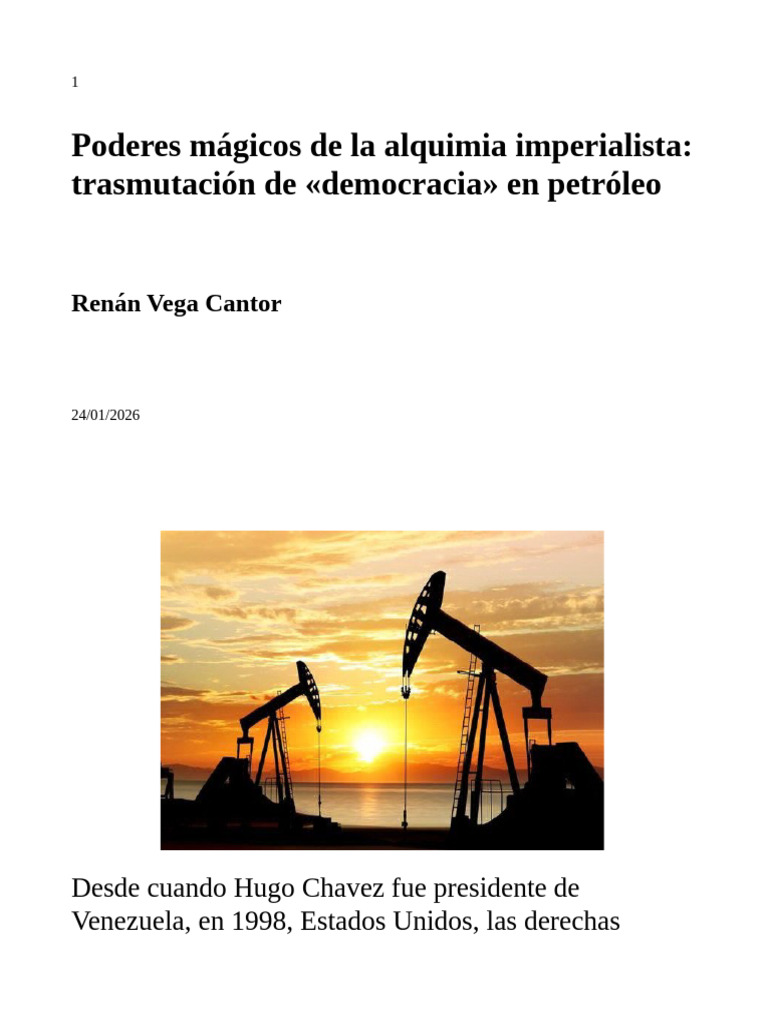 Poderes mágicos de la alquimia imperialista, trasmutación de ...