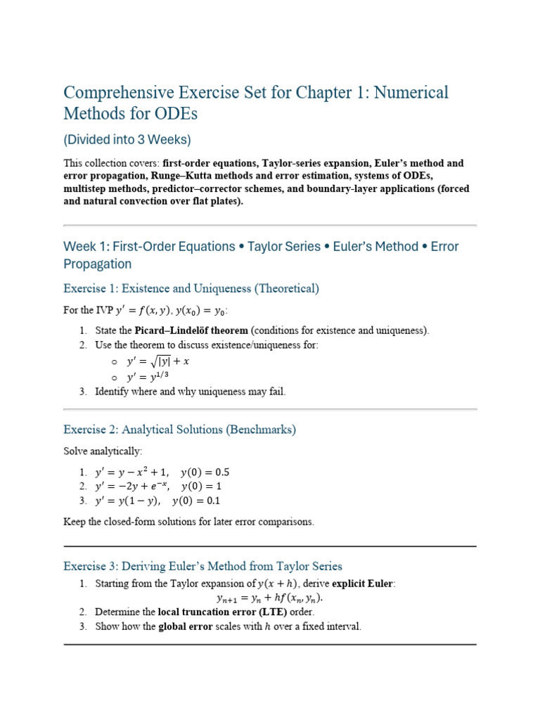 Comprehensive Exercise Set for Chapter 1 Numerical | PDF | Calculus ...