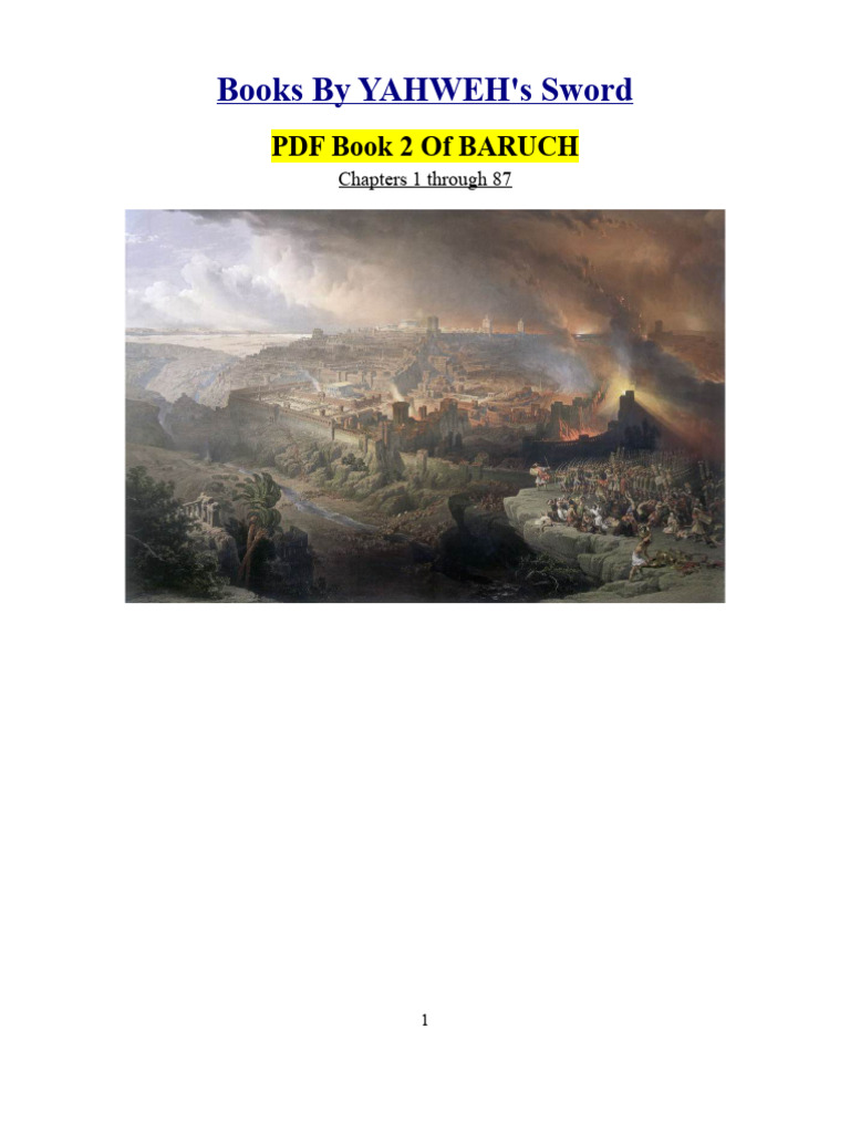 Baruch 2, Baruch | PDF