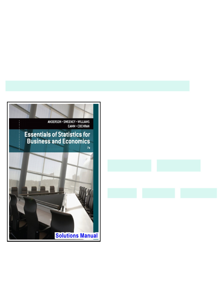 Essentials of Statistics for Business and Economics 7th Edition ...