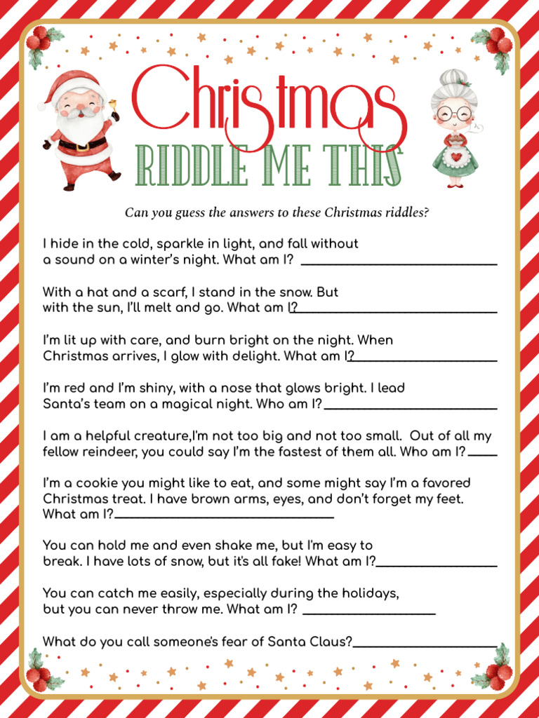 Christmas Riddles for Holiday Fun | PDF