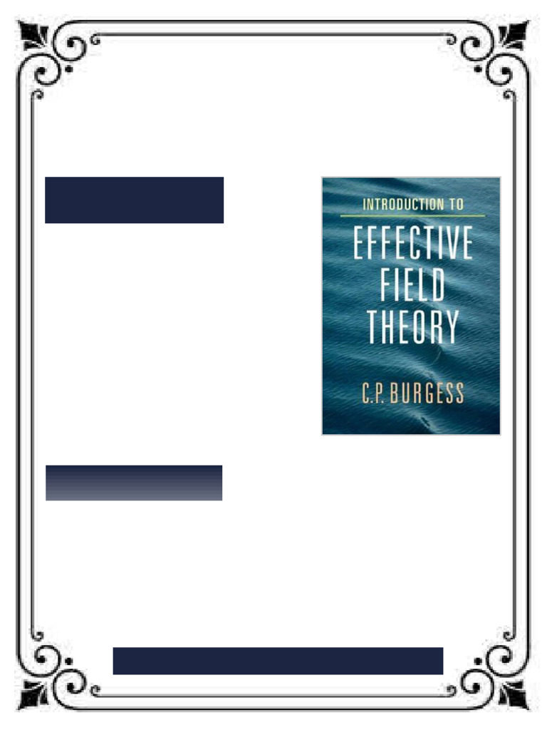 Introduction to Effective Field Theory Thinking Effectively about Hierarchies of Scale 1st ...