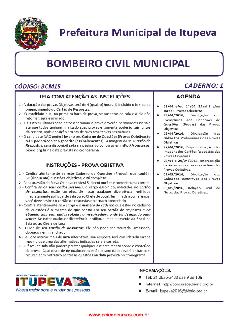 Bombeiro Civil Municipal Cad 1 | PDF | Combustão | Pensamento