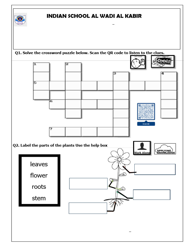 Plant Kingdom EVS Worksheet for Class II | PDF | Leaf | Shrub