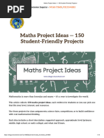 BSc Mathematics Project Ideas List | PDF | Mathematics | Geometry