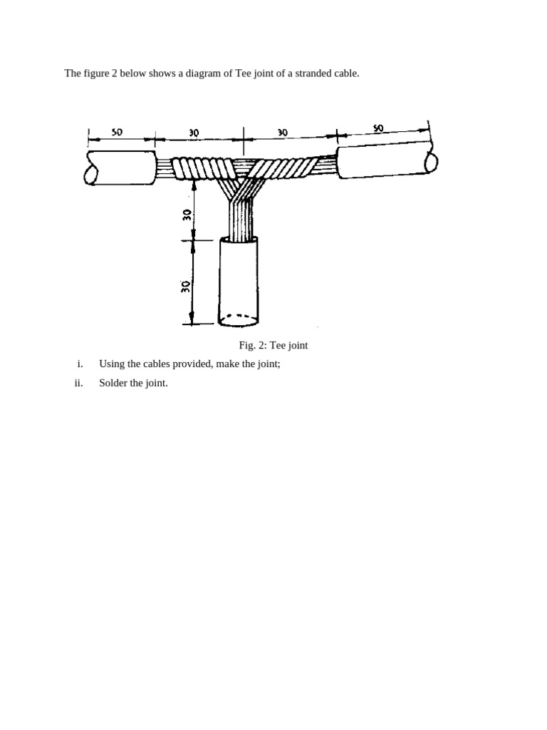 The Figure 2 Below Shows A Diagram of Tee Joint of A Stranded Cable | PDF