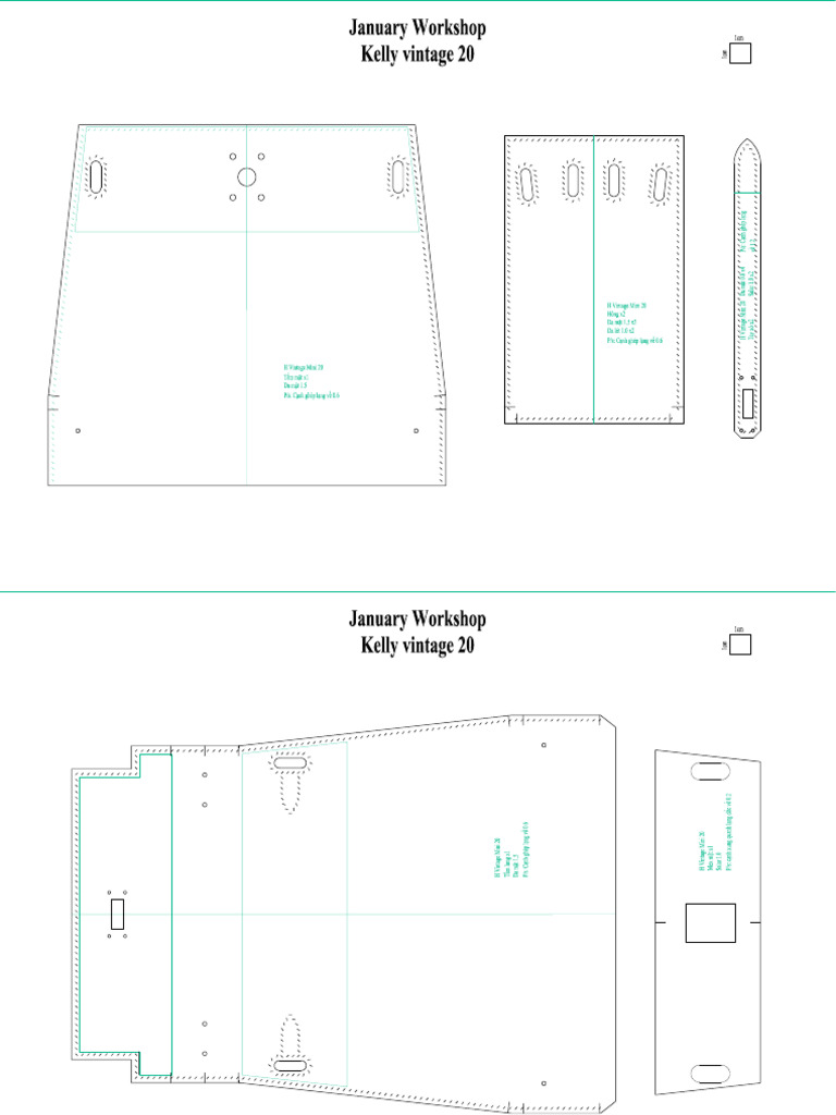 Hermes Vintage Mini Pattern - January Workshop Pattern | PDF