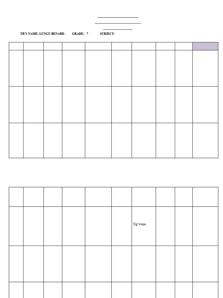Grade 7 Nglish Language Schemes of Work Term 1 2026 Mr. Lungu - Ukwimi ...
