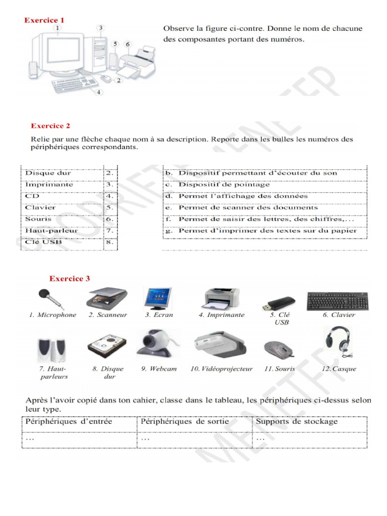 Exercices Ordinateur 251107 101028 | PDF