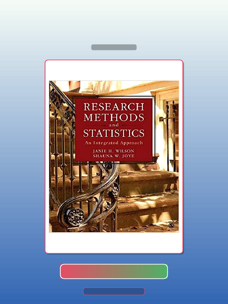 Research Methods and Statistics an Integrated Approach E-book Testbank ...