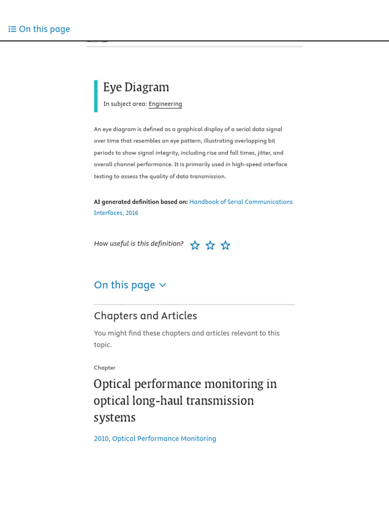 Understanding Eye Diagrams in Engineering | PDF | Fiber Optic ...