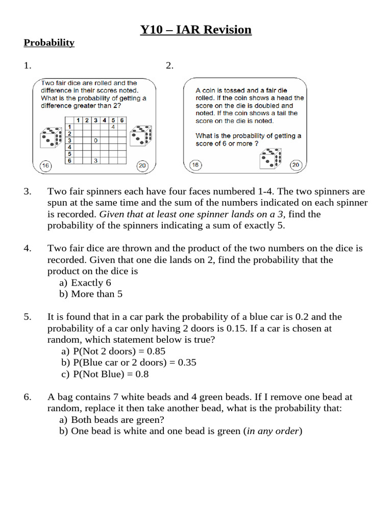 Probability Problems and Solutions | PDF | Chess | Chess Theory