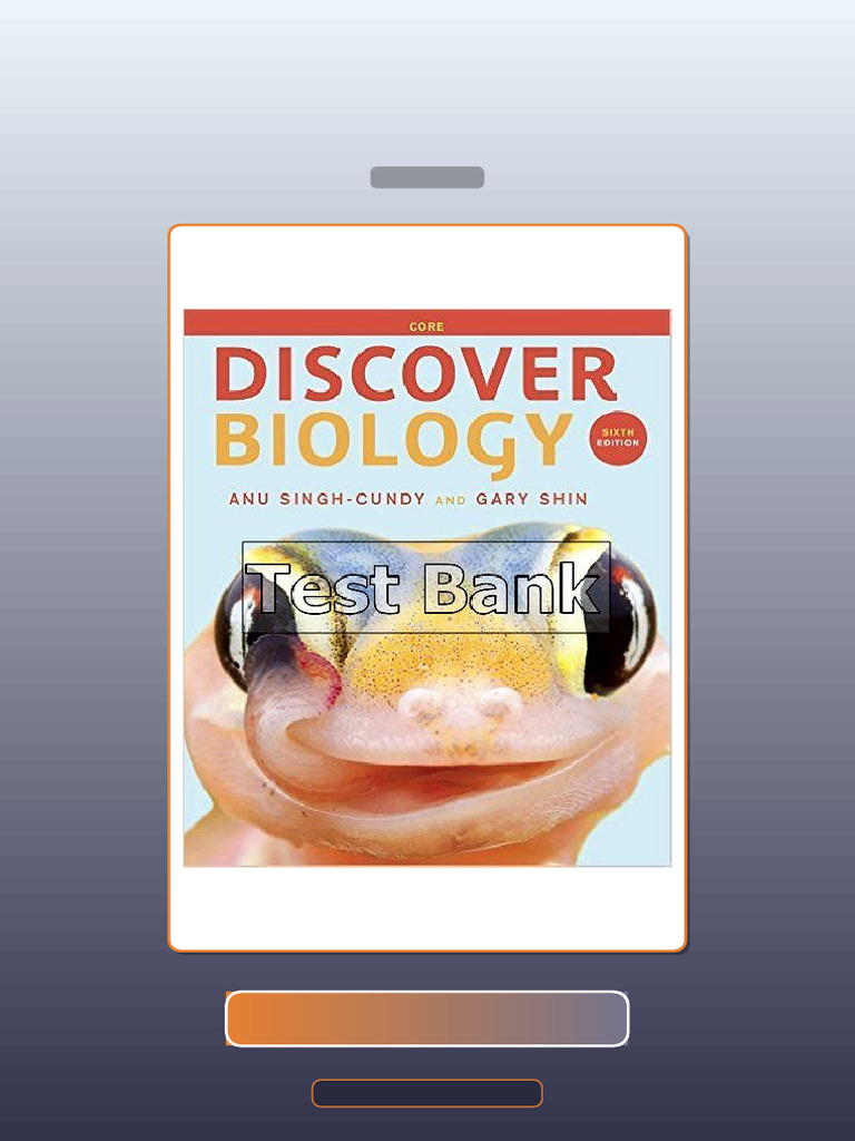 Discover Biology the Core 6th Edition Singh E-book Testbank Solutions ...