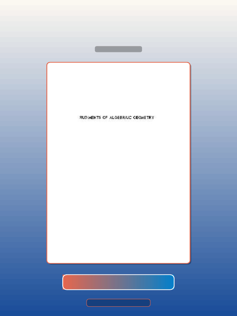 Rudiments of Algebraic Geometry E-book Testbank Solutions | PDF | Geometry