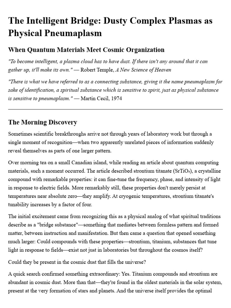 Chapter Intelligent Bridge Dusty Complex Plasmas.md | PDF | Cosmic Dust ...