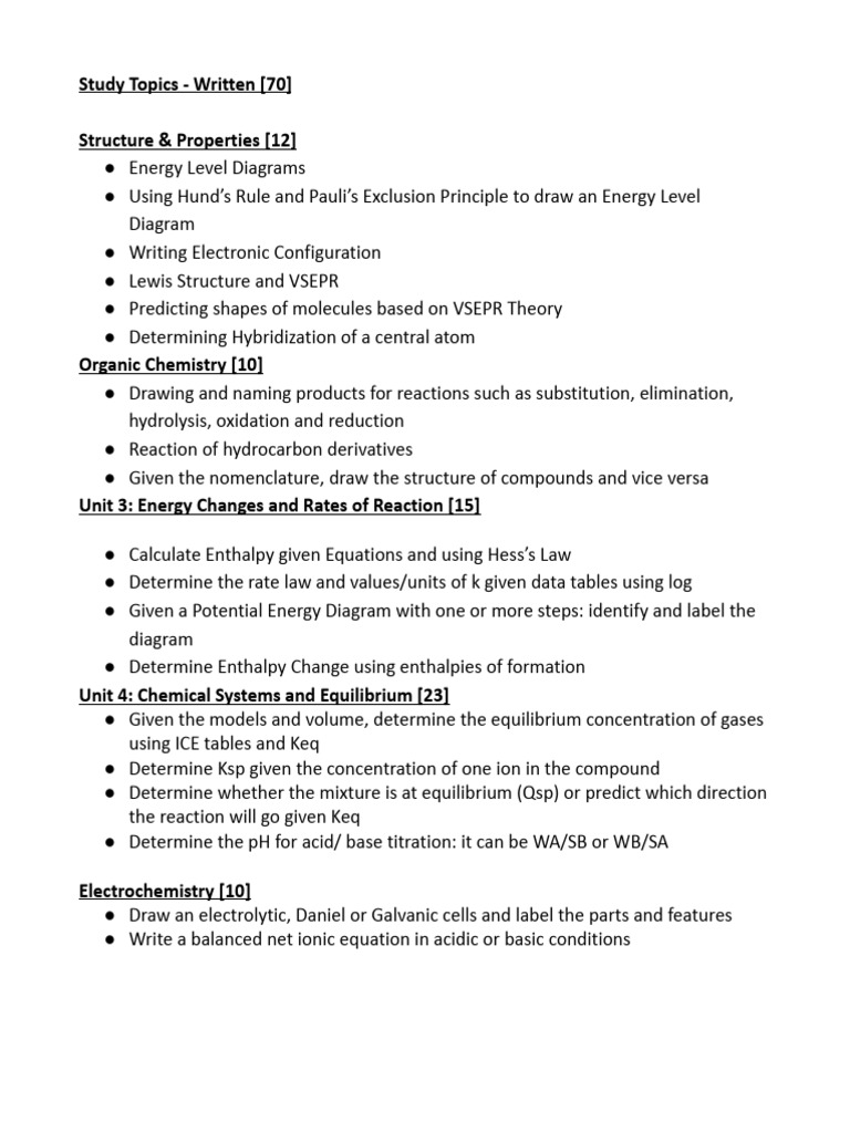 Comprehensive Chemistry Study Guide | PDF | Chemical Reactions ...