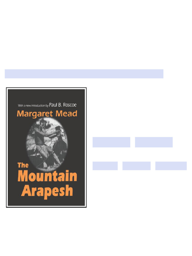 The Mountain Arapesh Vol 1 2 1st Edition Margaret Mead Ready to Read ...
