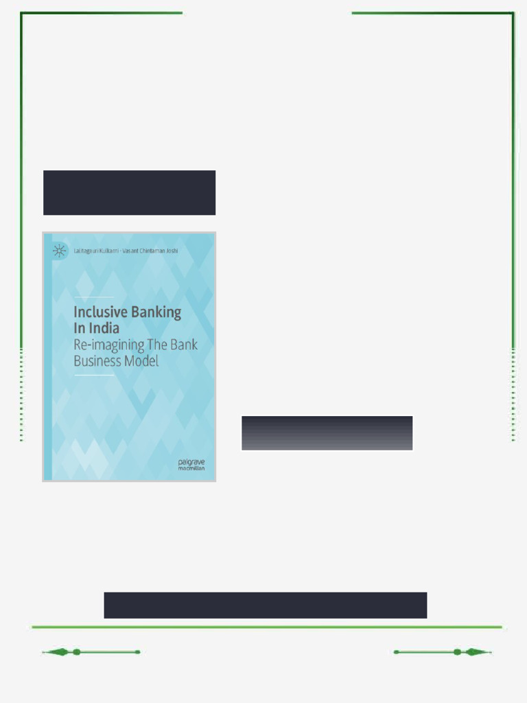 Inclusive Banking In India: Re-imagining The Bank Business Model ...