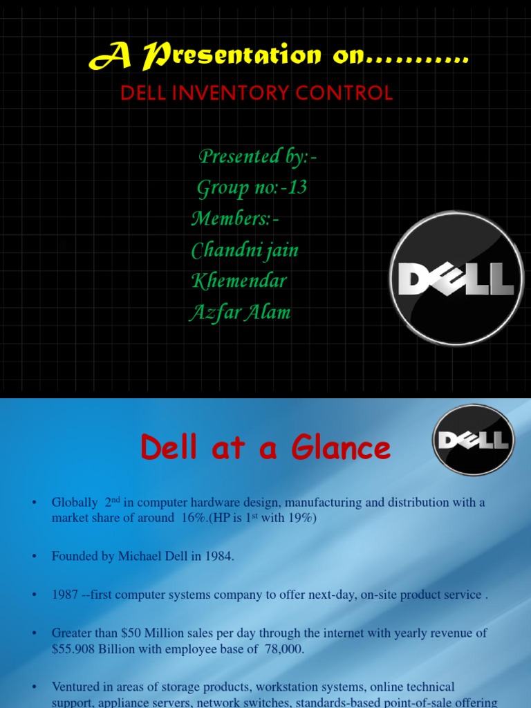 A Presentation On Dell Inventory Control | PDF | Lean Manufacturing ...