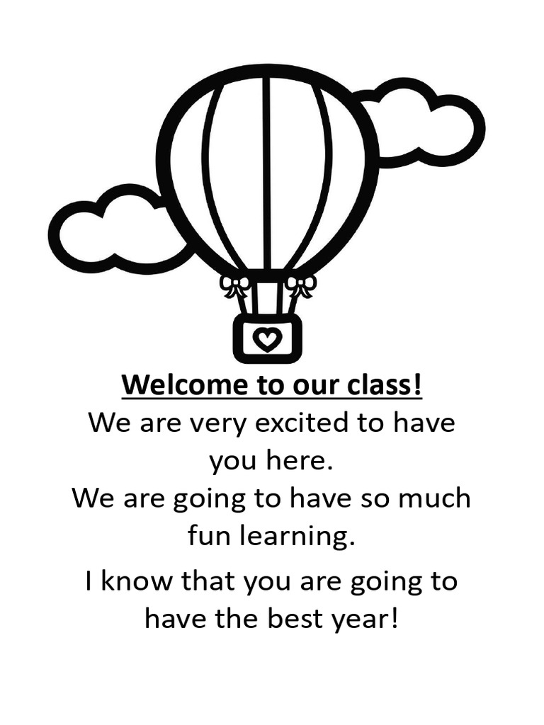 Welcome to Our Class | PDF