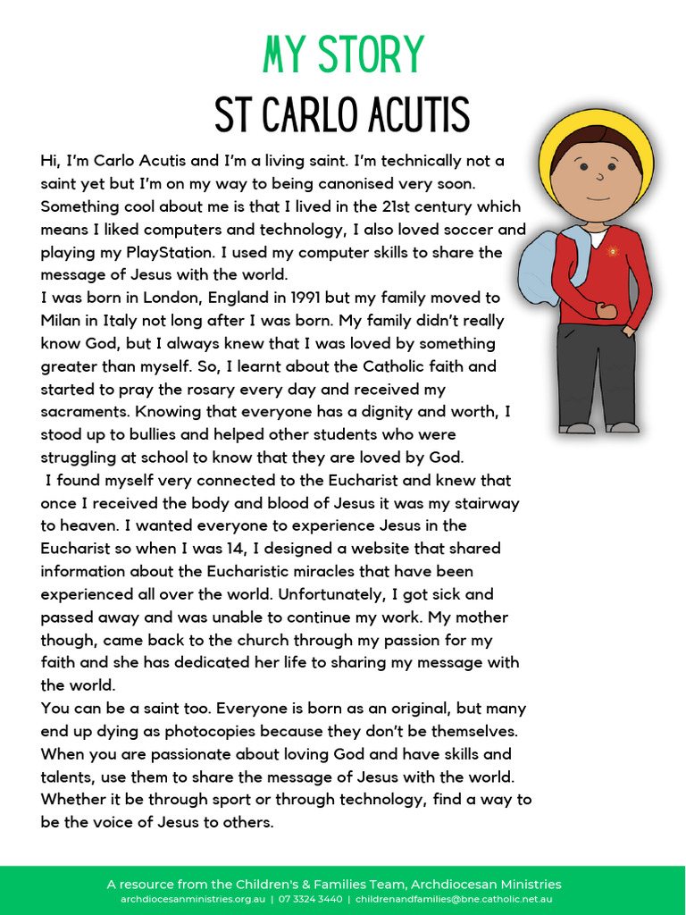 My Story St Carlo Acutis | PDF