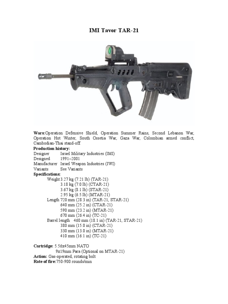 Tar 21 | Download Free PDF | Military Equipment | Rifle