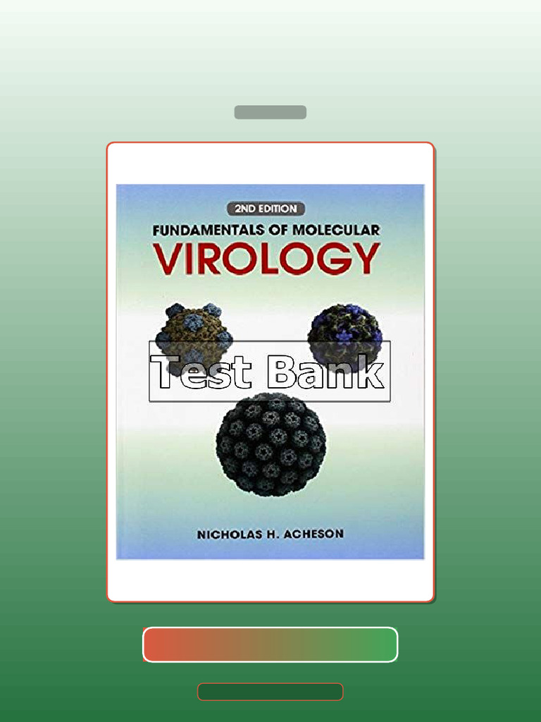 Fundamentals of Molecular Virology 2nd Edition Acheson E-book Testbank ...