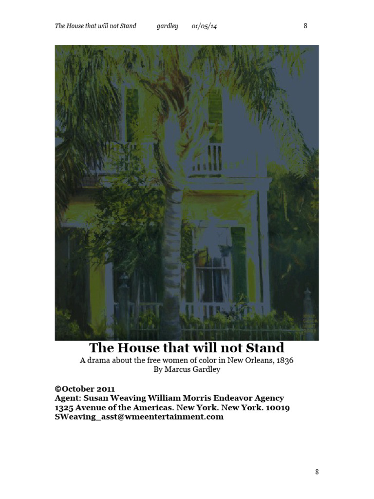Gardley, Marcus - The House That Will Not Stand - Draft [01.05.14] | PDF