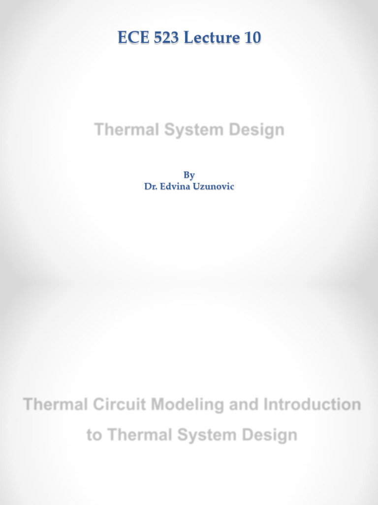 ECE 523 Lecture 10 | PDF | Heat Transfer | Heat