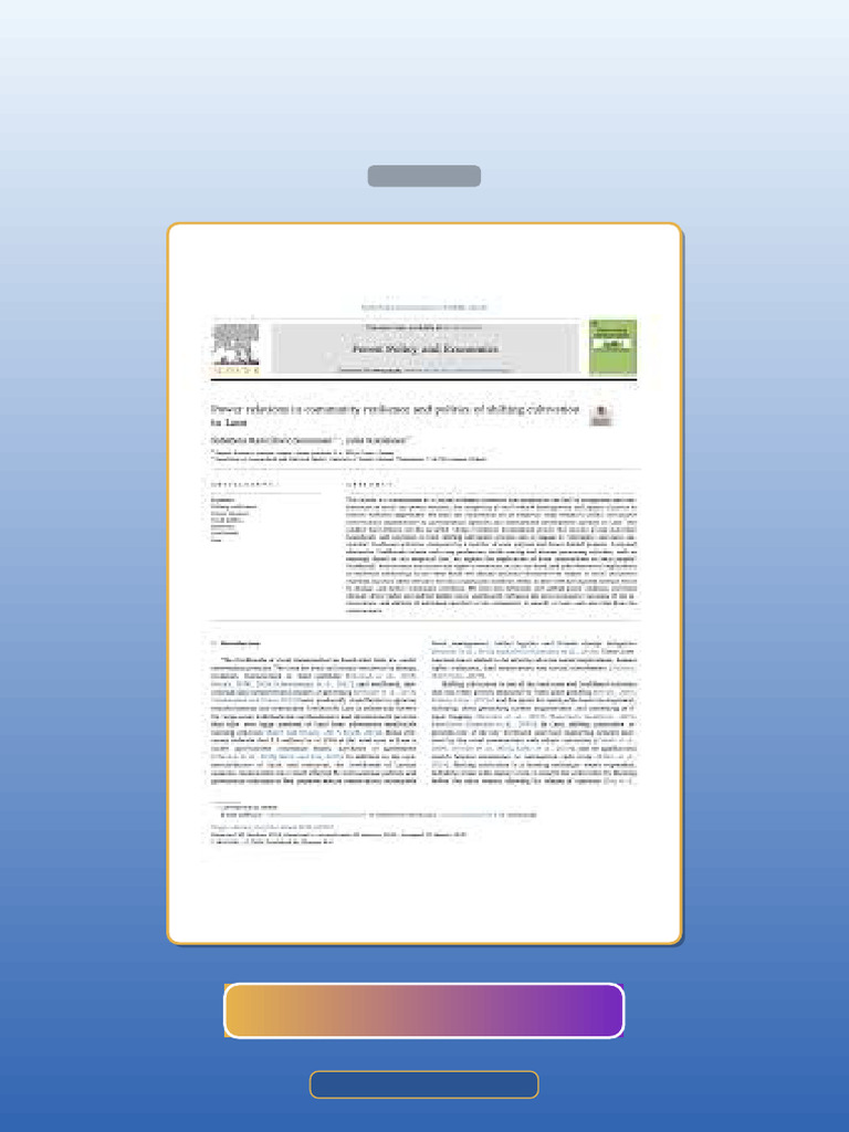 Power Relations in Community Resilience and Politics of Shifting ...