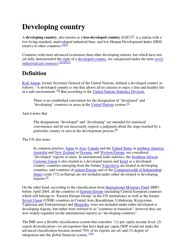 Developing Country | PDF | Third World | Developing Country