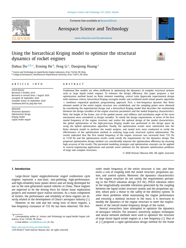 Using the Hierarchical Kriging Model to Optimize the Structural | PDF ...
