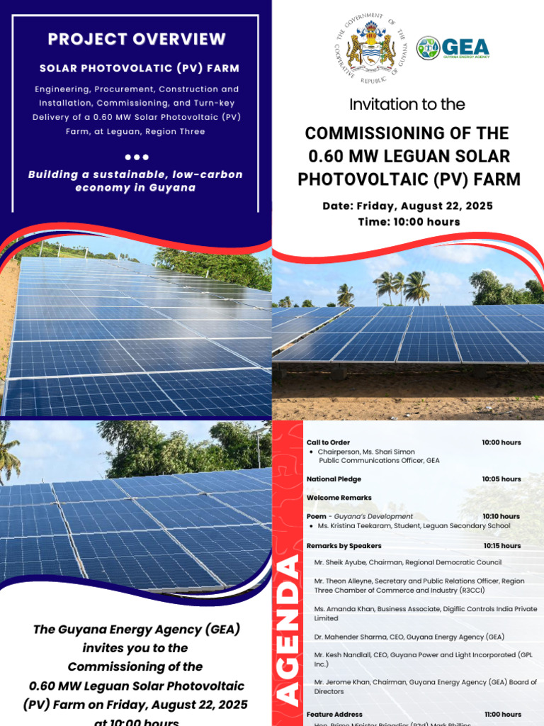 Agenda - Commissioning of the 0.60 MW Leguan Solar PV Farm_(Revised 20 ...