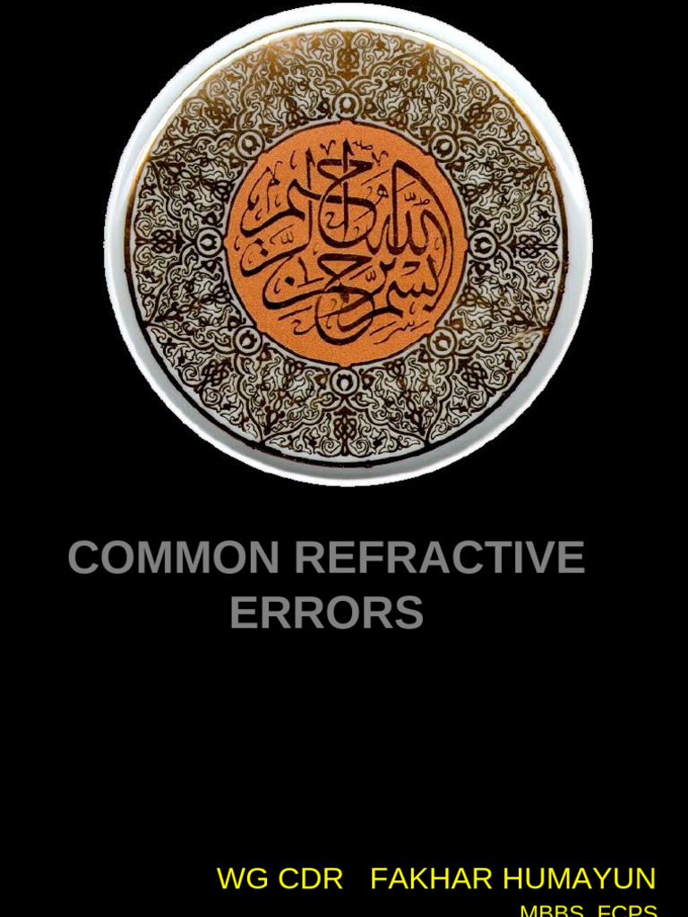 Understanding Common Refractive Errors | PDF | Myopia | Contact Lens
