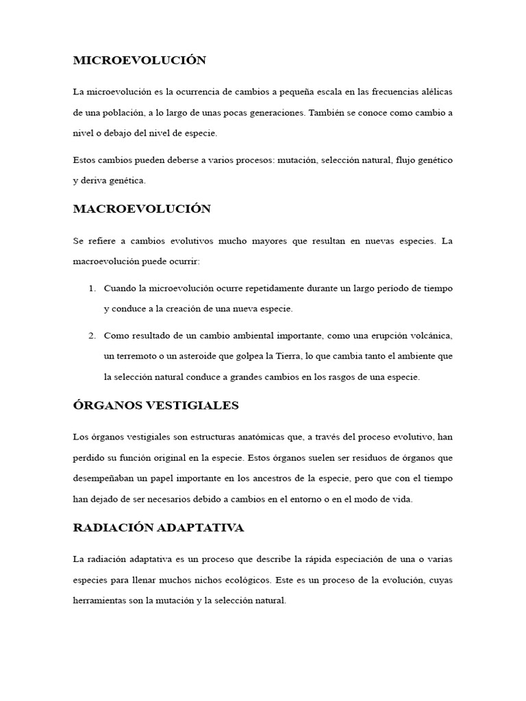 MICRO-MACRO | PDF | Evolución | Homología (biología)
