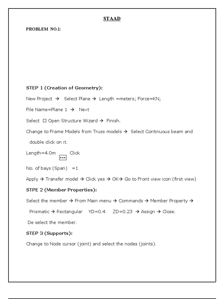Staad Examples | PDF | Truss | Beam (Structure)
