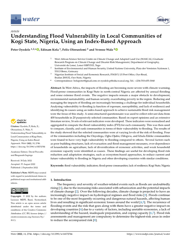 Understanding Flood Vulnerability in Local Communities Of | PDF ...