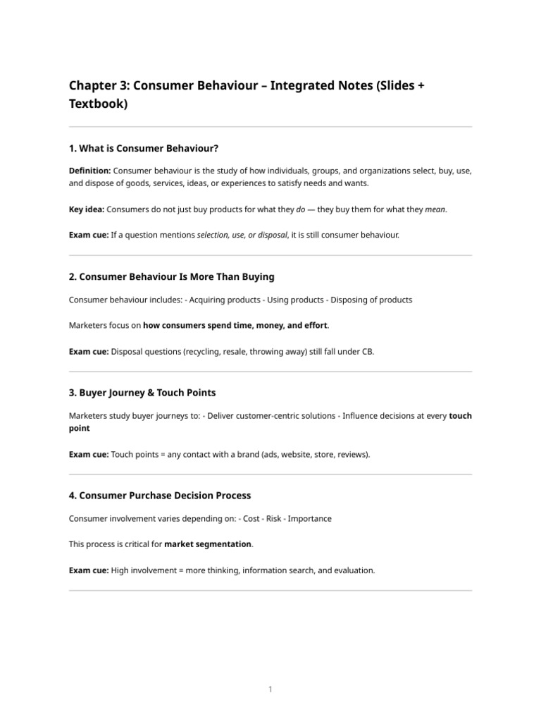 Consumer Behaviour Overview and Insights | PDF | Consumer Behaviour ...