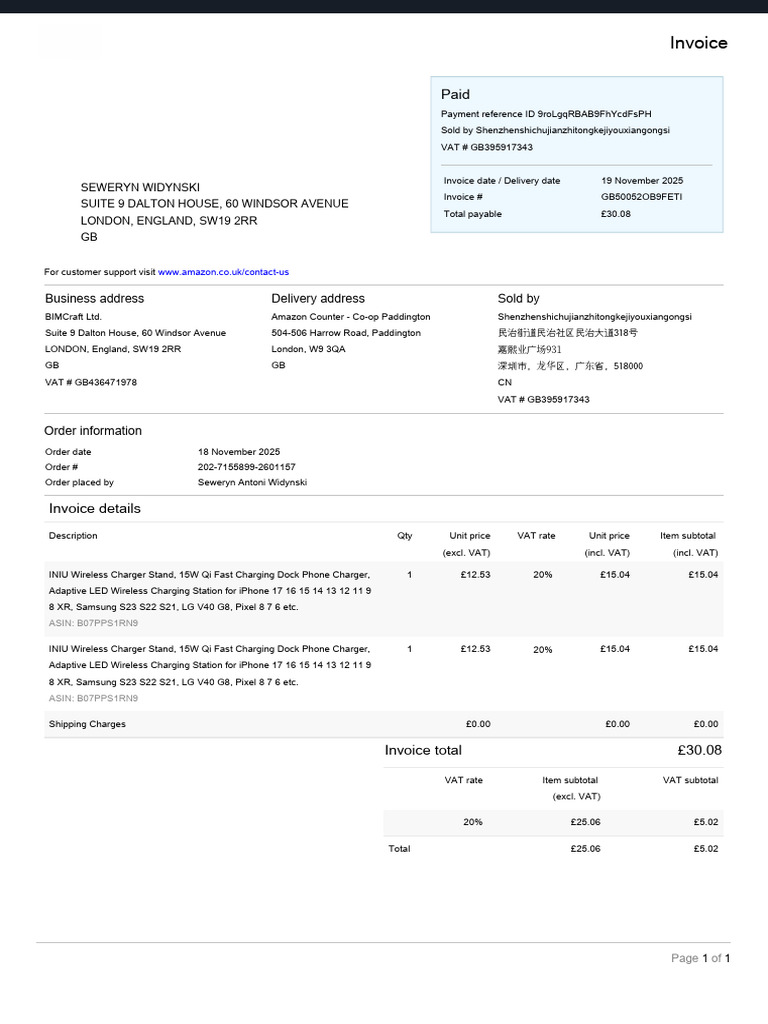 invoice (3) | PDF | Invoice | Smart Devices